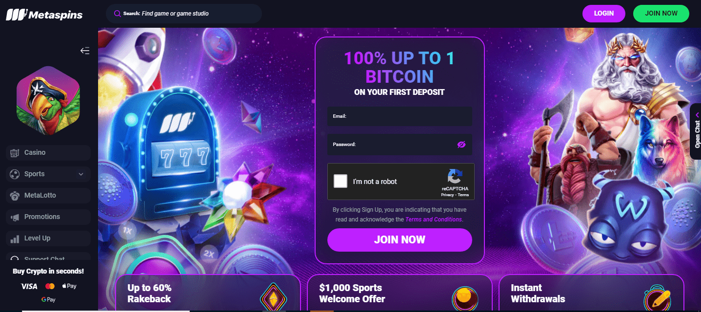 Metaspins - find the most popular casinos and best bonuses at Betonaces